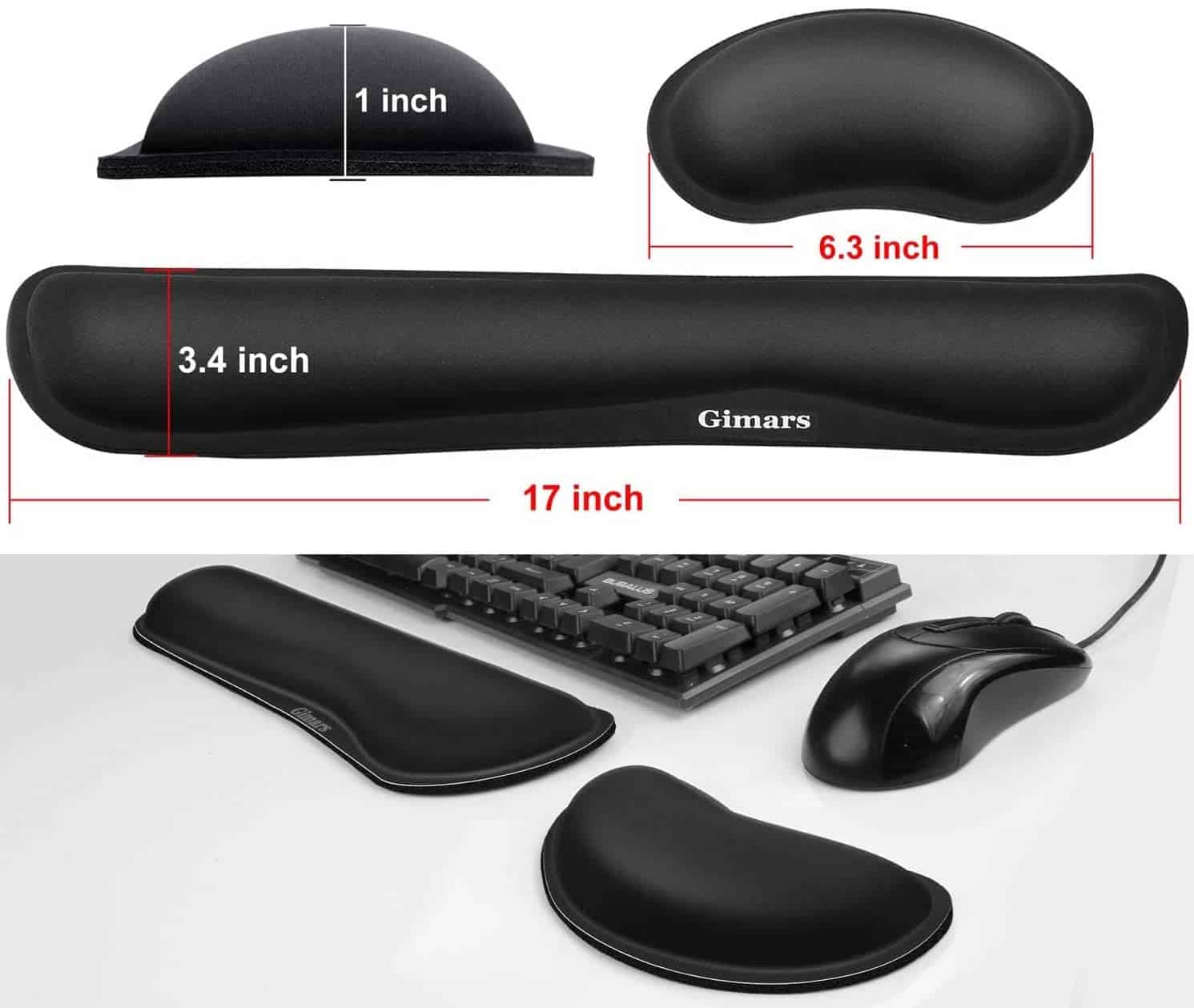 Gimars Upgrade Enlarge Gel Memory Foam Keyboard Wrist Rest Pad Review ...